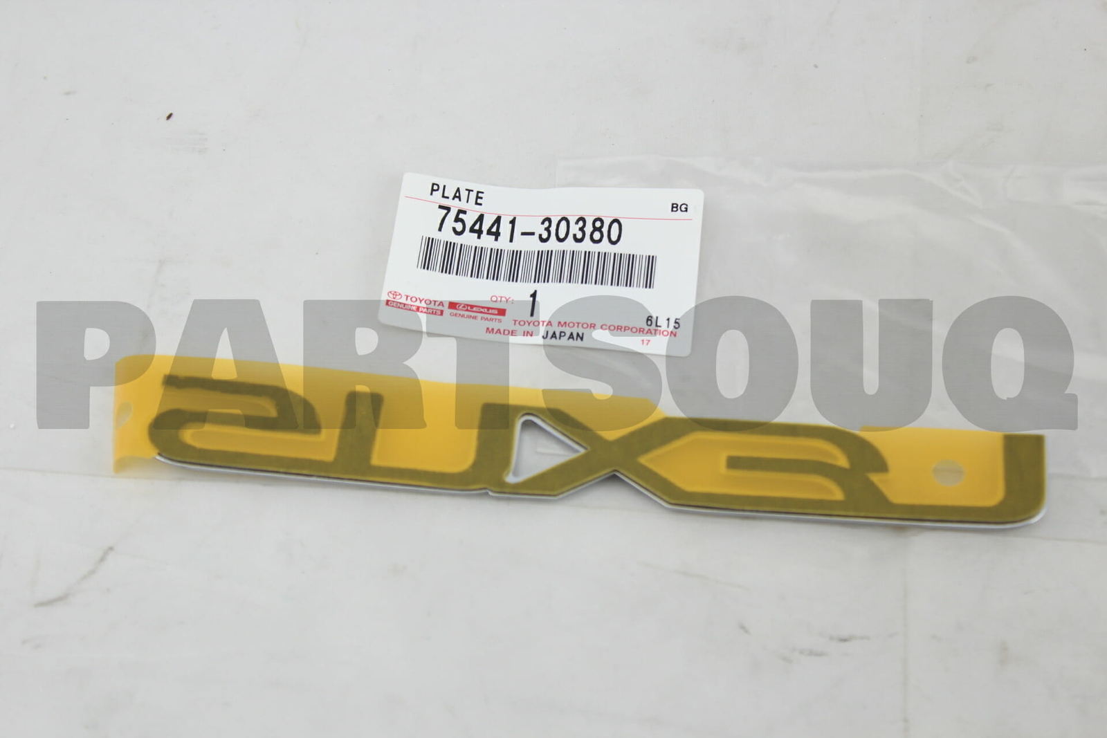 7544130380 Genuine Toyota PLATE, LUGGAGE COMPARTMENT DOOR NAME, NO.1 ...
