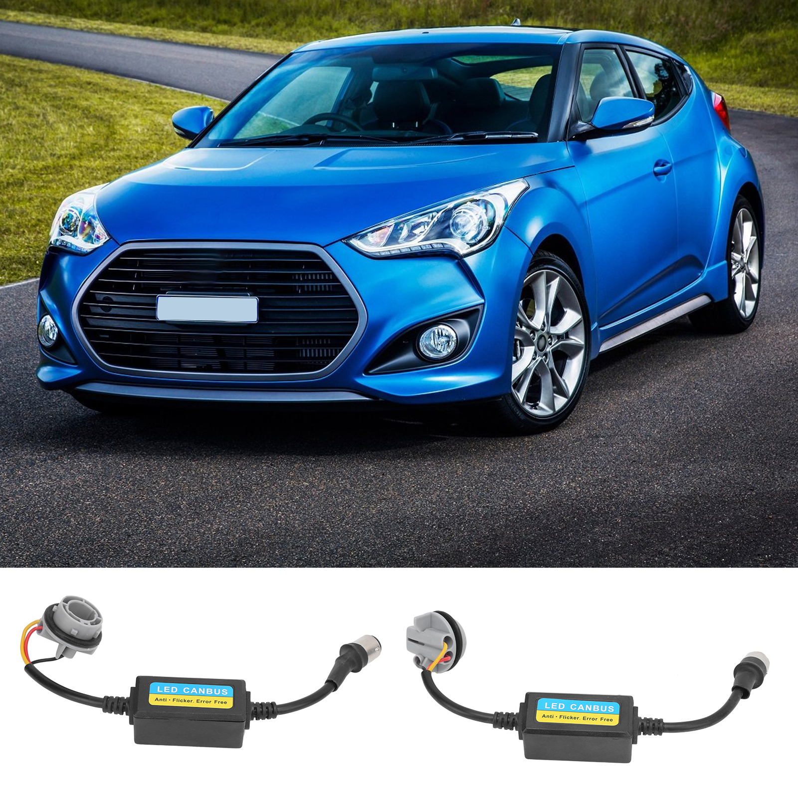 AGS 2pcs 1157 LED Decoder 5W 12-24V Load Resistor Flash Warning Canbus ...