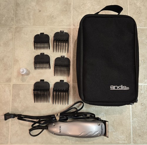 Andis Easy Style Adjustable Blade Clipper set With 6 Attachment Combs ...