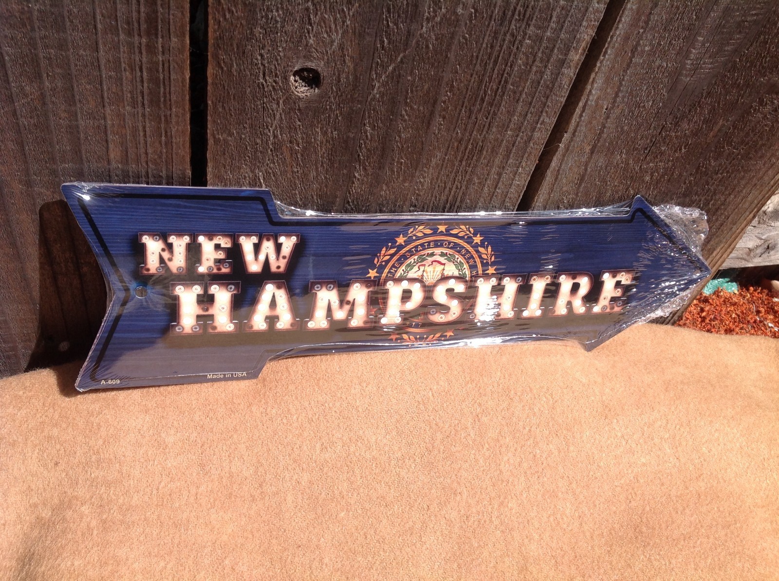 New Hampshire State Flag This Way Arrow Sign Directional Novelty Metal ...