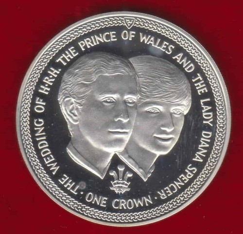1 Crown Uncirculated Princess Diana - Prince Charles Royal Wedding Coin ...