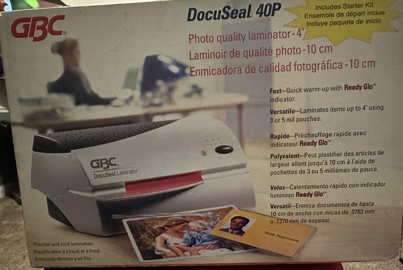 Laminator GBC DocuSeal Model DS 40P Home/Office 4" ID/Card Tested | eBay