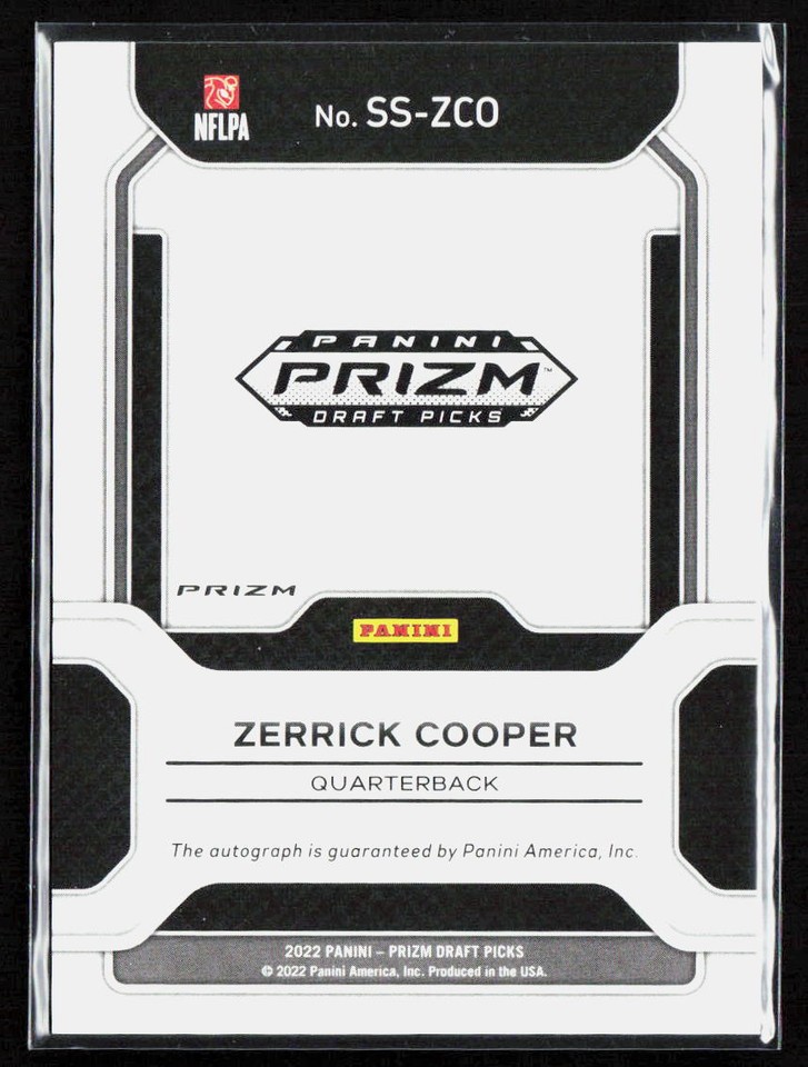2023 Panini Prizm Draft Picks #SS-ZCO Zerrick Cooper Signatures Green ...