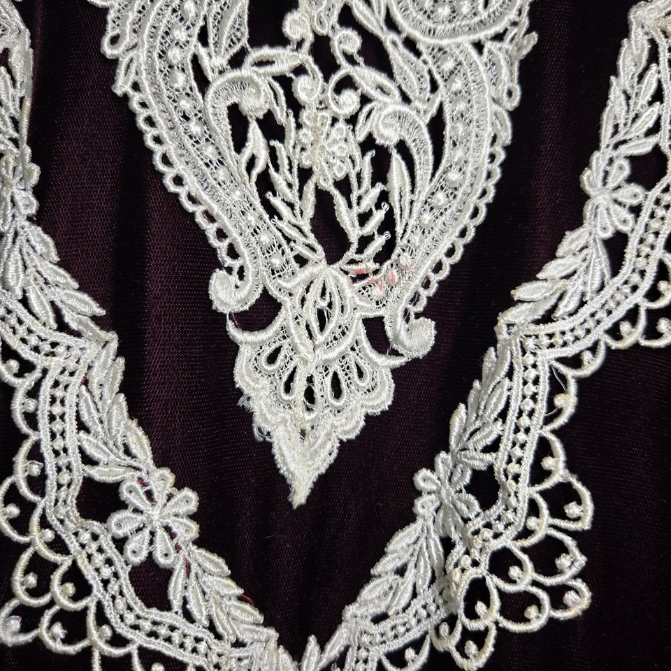 80s Scott Mcclintock Victorian Goth Basque Waist Velve Dress 16 Lace ...