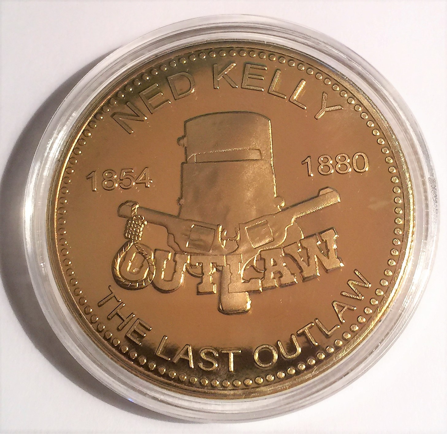 "NED KELLY" 999 24k Gold plated coin, The Last Outlaw 1854-1880 (29) | eBay