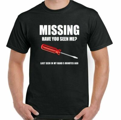 MISSING SCREWDRIVER T-SHIRT Funny DIY Tradesman Electrician Carpenter ...