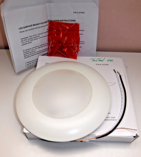Intertek #227926 LED 15w Surface Mount Fixture 940 Lumens White Trim 7 ...