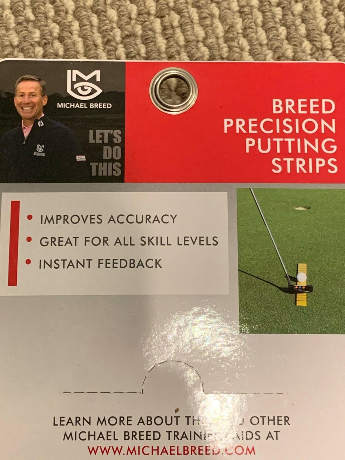 Michael Breed Putting Strips Golf Practice Training Aid Brand New | eBay