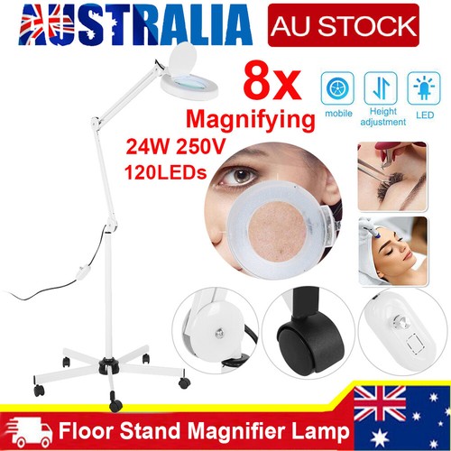 8x Magnifying Lamp Stand LED Facial Magnifier Beauty Embroidery Light ...