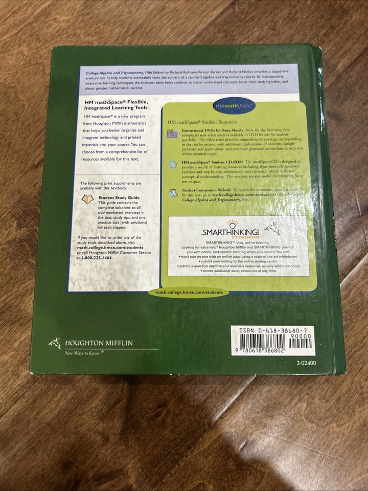 College Algebra and Trigonometry by Richard N. Aufmann, Vernon C ...