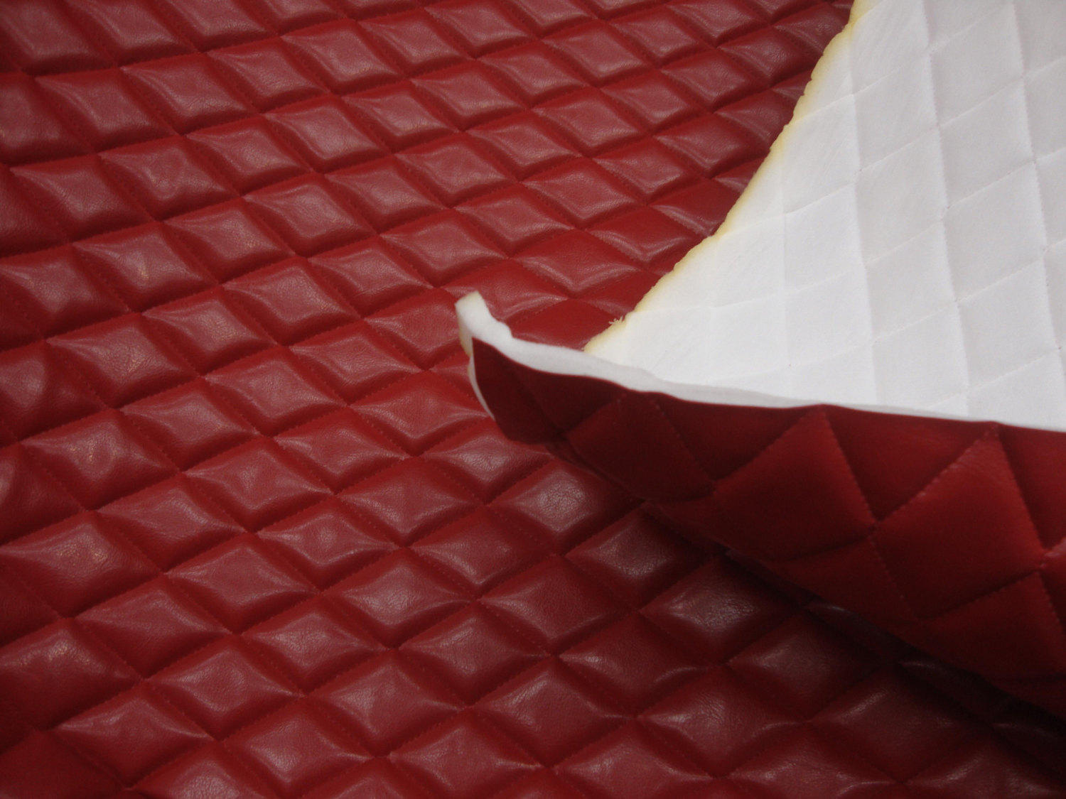Vinyl Leather Faux vinyl Red 2"x3" Diamond headliner headboard fabric 3 ...