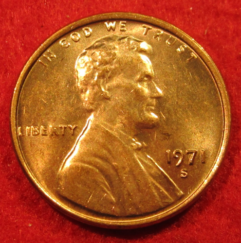 1971 S Lincoln Memorial Cent/Penny - Uncirculated - Red - Actual Coin ...