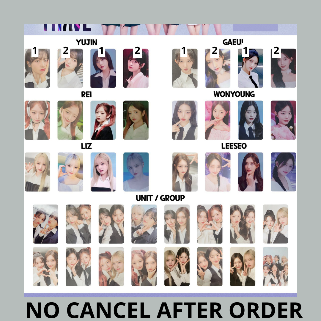 IVE THE 1ST WORLD TOUR SHOW WHAT I HAVE PHOTOCARD RANDOM PACK OFFICIAL ...