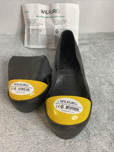 WILKURO Safety Steel Toe Cap Slip-On Non-Slip Natural Rubber Medium 8-9 ...