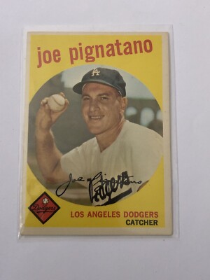 1959 Topps Baseball Joe Pignatano #16 Los Angeles Dodgers Catcher | eBay