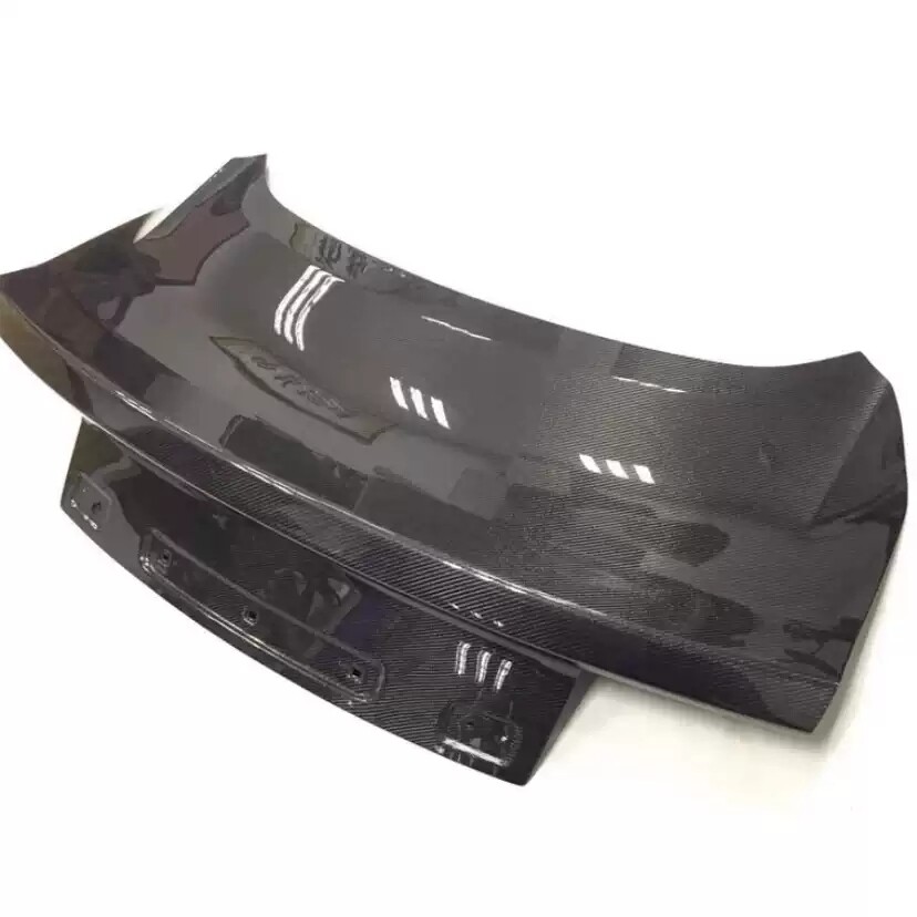 Carbon Fiber Rear Trunk Panel Decklid Trim Cover for Ford Mustang 15-17 ...