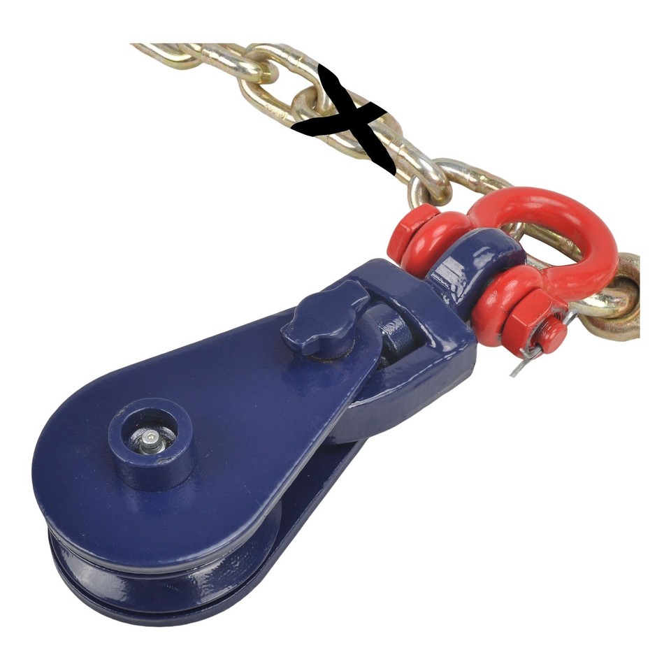 3/8" x 2FT 2 Ton Snatch Block w/ Chain Flatbed Tow Truck Rollback Car ...