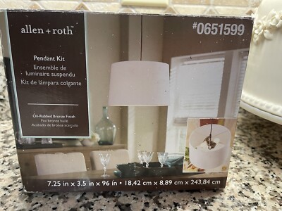 Allen + Roth Pendant Kit #0651599 Oil Rubbed Bronze Metal Light Kit w ...