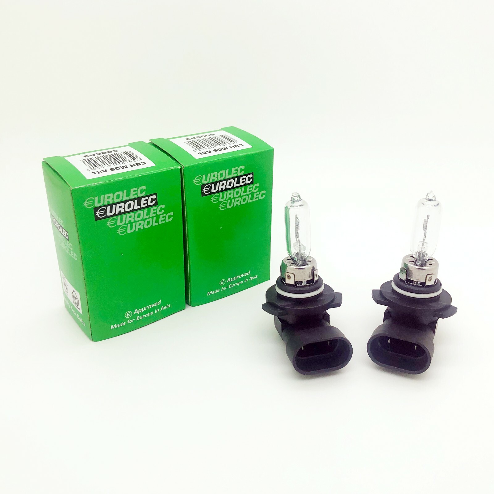 2 x Eurolec HB3 9005 Halogen Car Headlight Headlamp Front Fog Light ...