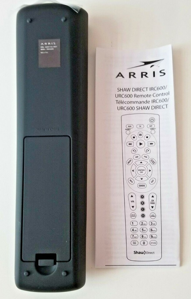 Shaw Direct Remote Model IRC600 580116-001 UNIVERSAL REMOTE CONTROL ...