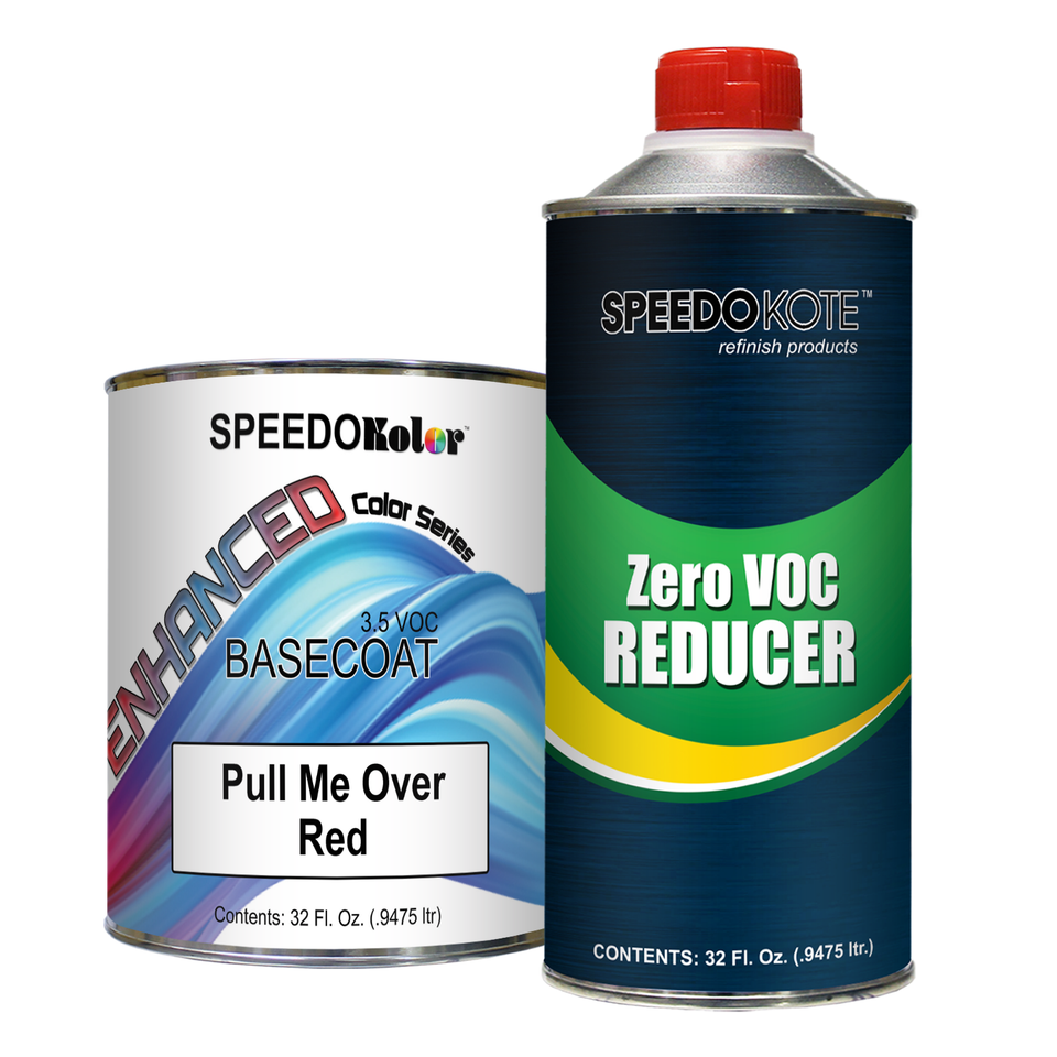 SpeedoKolor GM WA130X Pull Me Over Red Base Coat Quart Kit, Medium Reducer | Speedokote