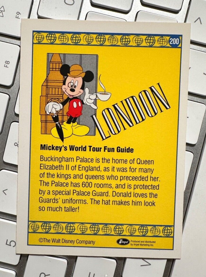 1991 Impel Disney World Tour Goofy Guards the Guard Trading Card #200 ...