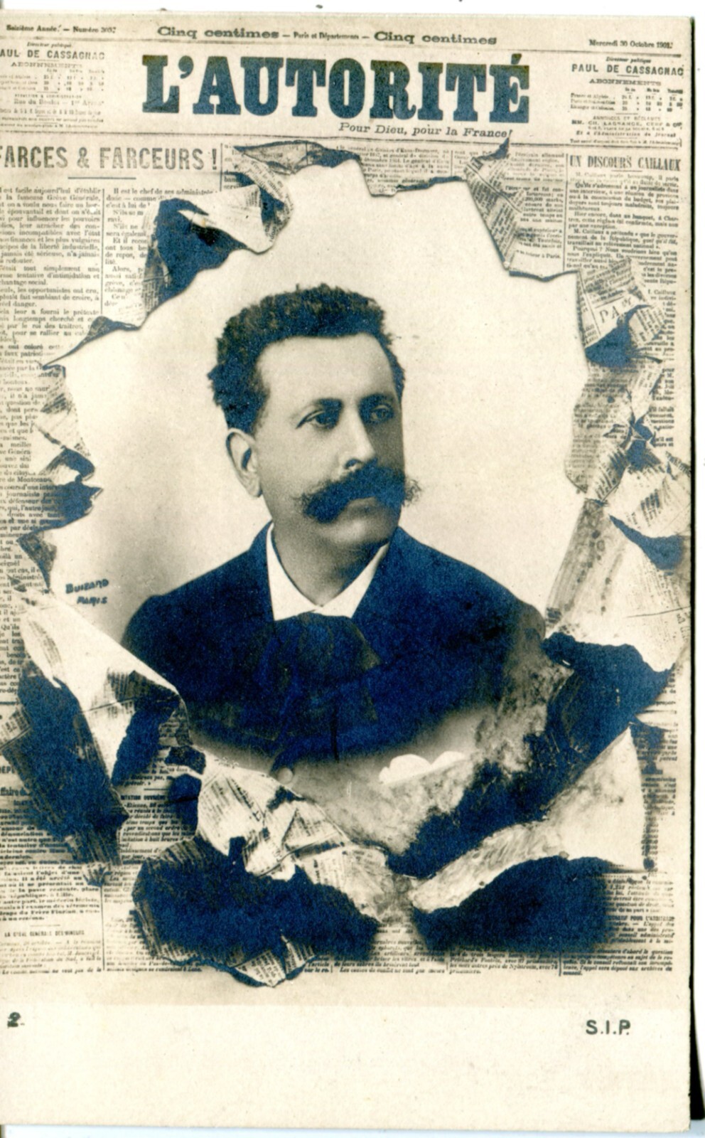 France Paris - L'Autorite Newspaper old real photo sepia postcard | eBay