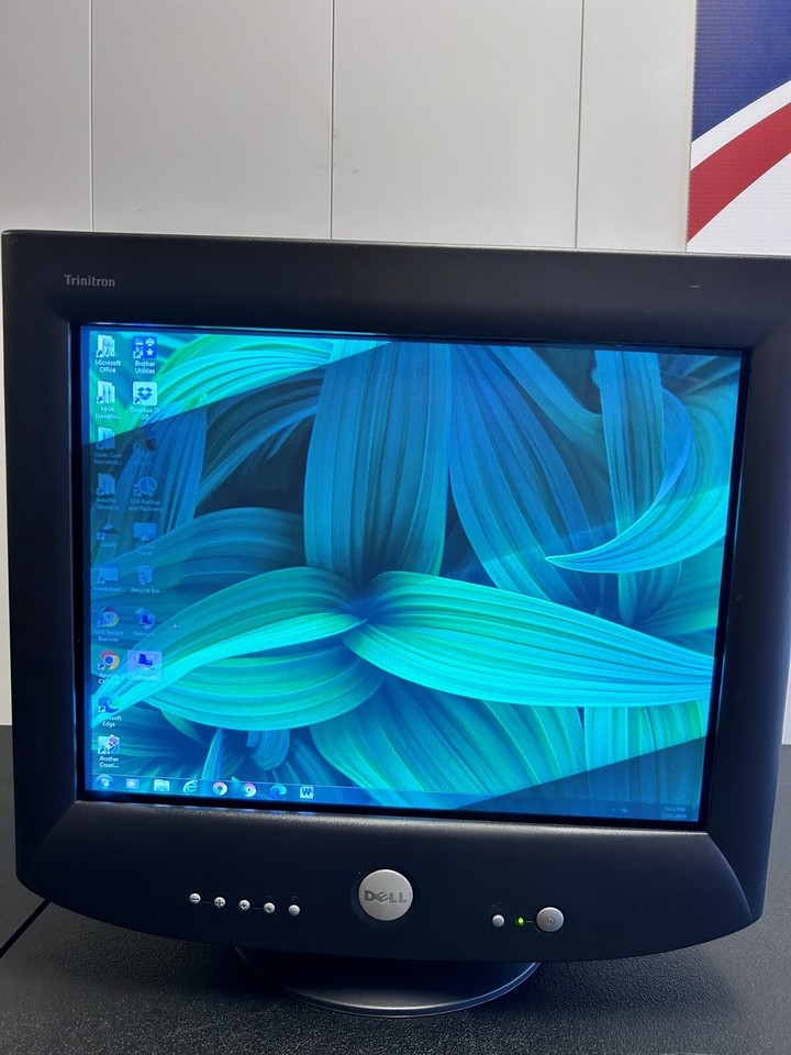 Dell Trinitron P1130 21" CRT Monitor Flat Screen VGA Retro Gaming | eBay