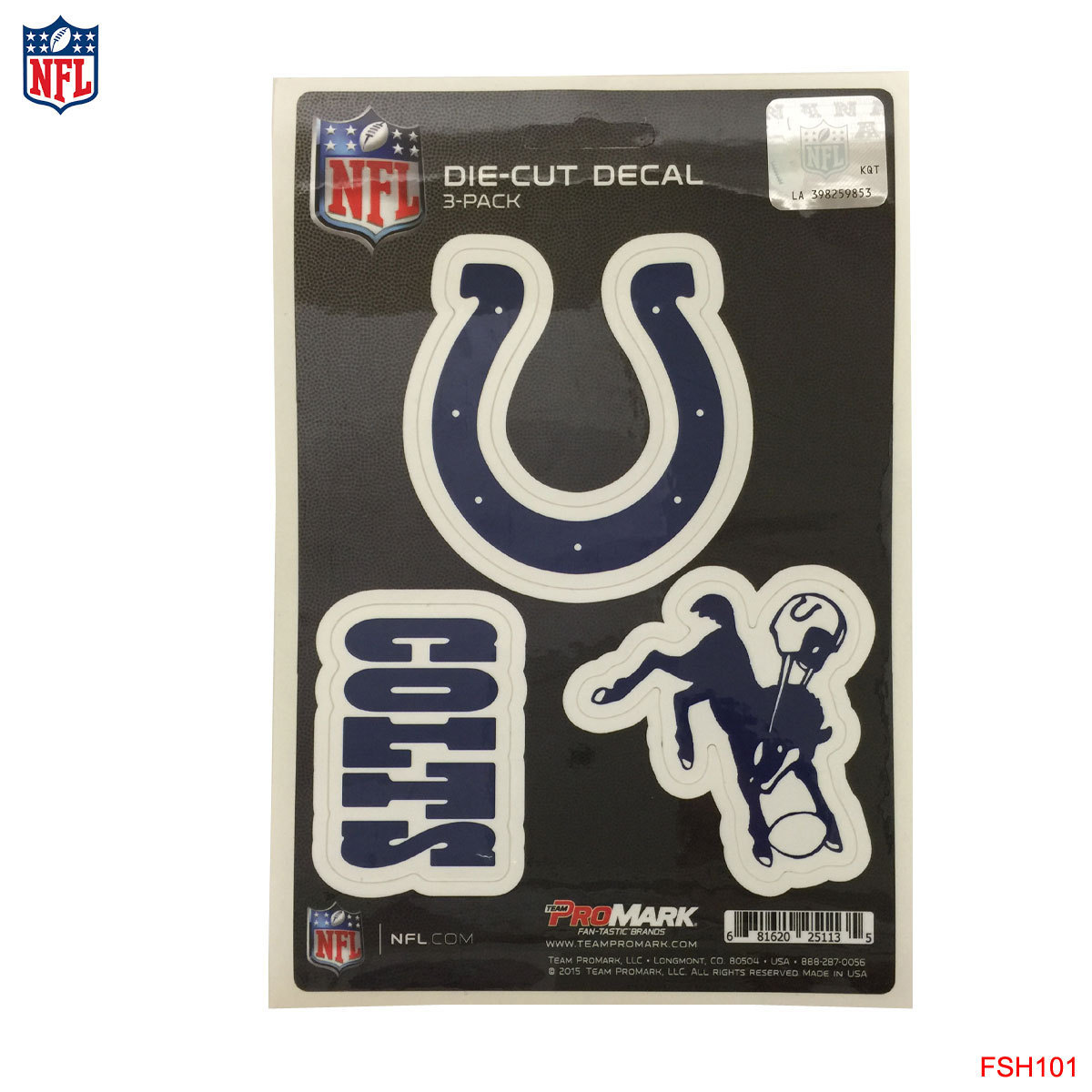 New NFL Indianapolis Colts Vinyl Die-Cut Decal Stickers 3-Pack Made in ...