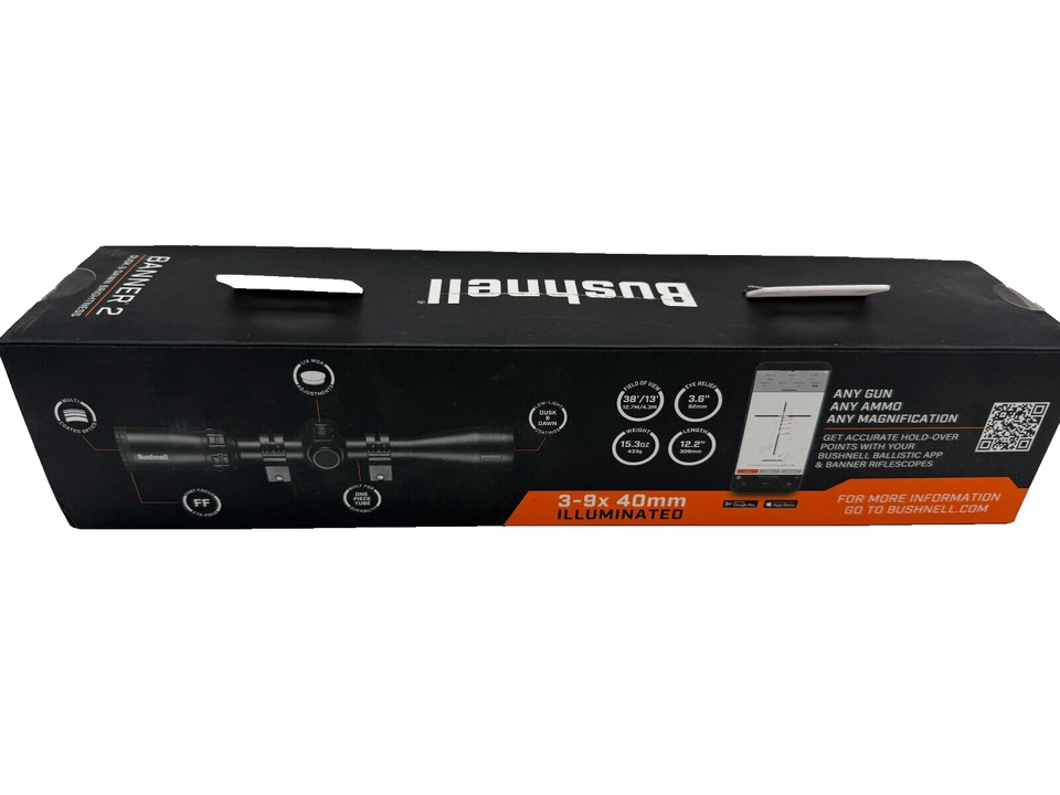 Bushnell Banner 2 3-9x40mm Illuminated Rifle Scope - Mounting Rings ...