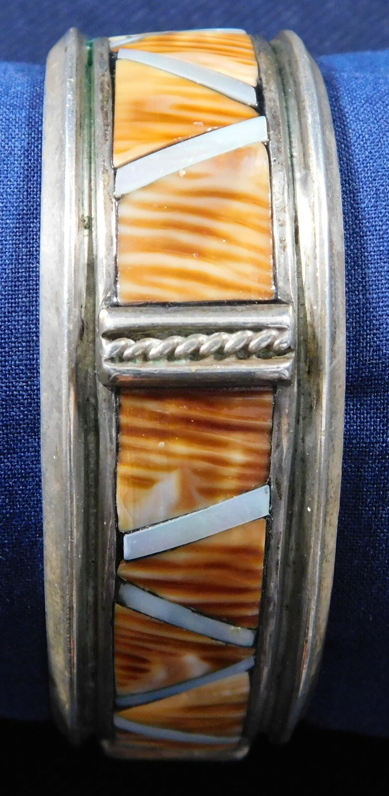 NAVAJO J. CADMAN STERLING Multi Stone Inlay HANDMADE … - Gem
