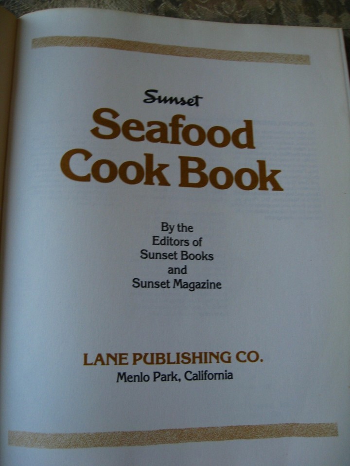 Sunset Books - Seafood Cookbook - 1977 | eBay