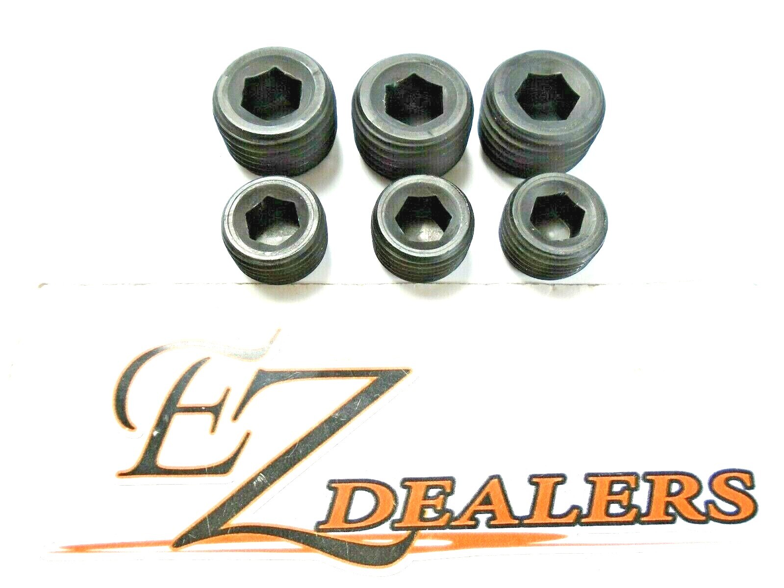 Engine Block Intake Manifold Aluminum Plug Kit 1/2" NPT 3/8" NPT Black ...