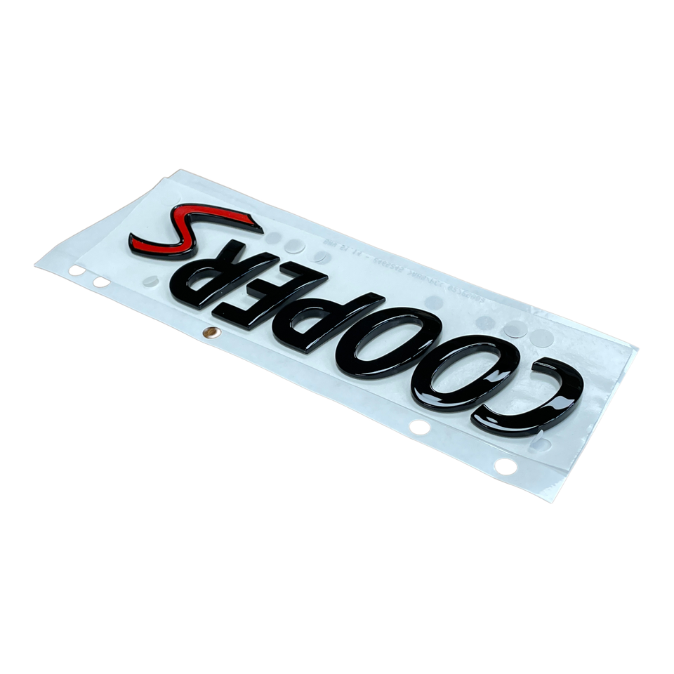 OEM MINI Cooper S Gloss Black Emblem Badge Chrome Logo Clubman R53 R56 ...