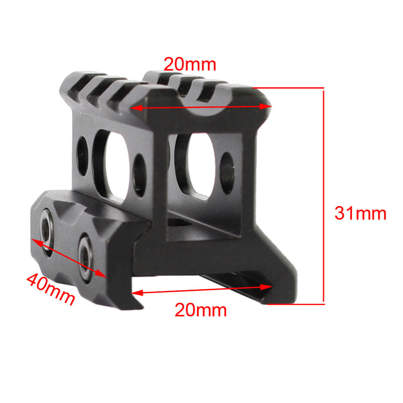 Height Picatinny Riser Mount Aluminum Alloy Riser Mount 20mm Picatinny ...