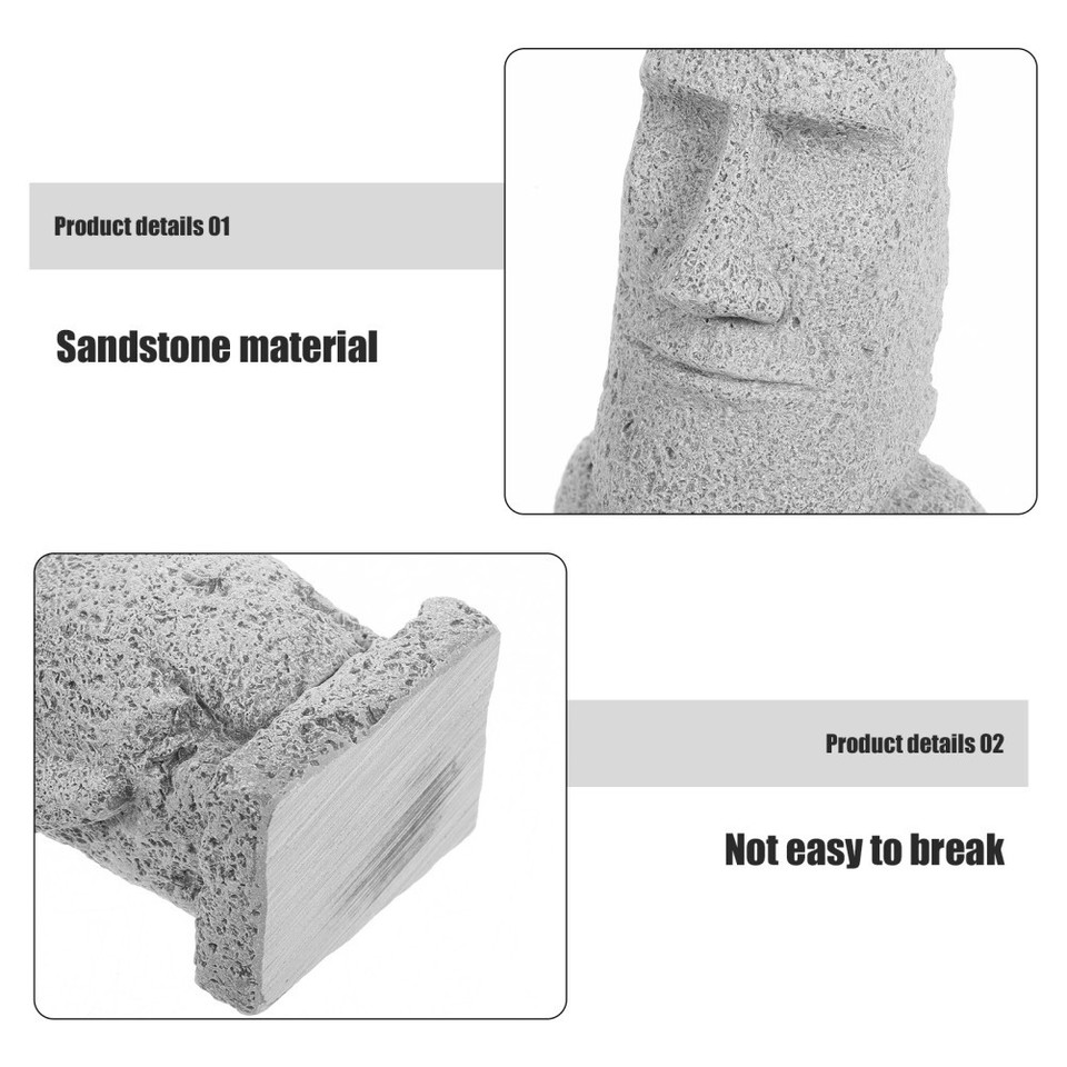 Decorative Moai Statue Moai Aquarium Small Moai Statue Ornament | eBay ...