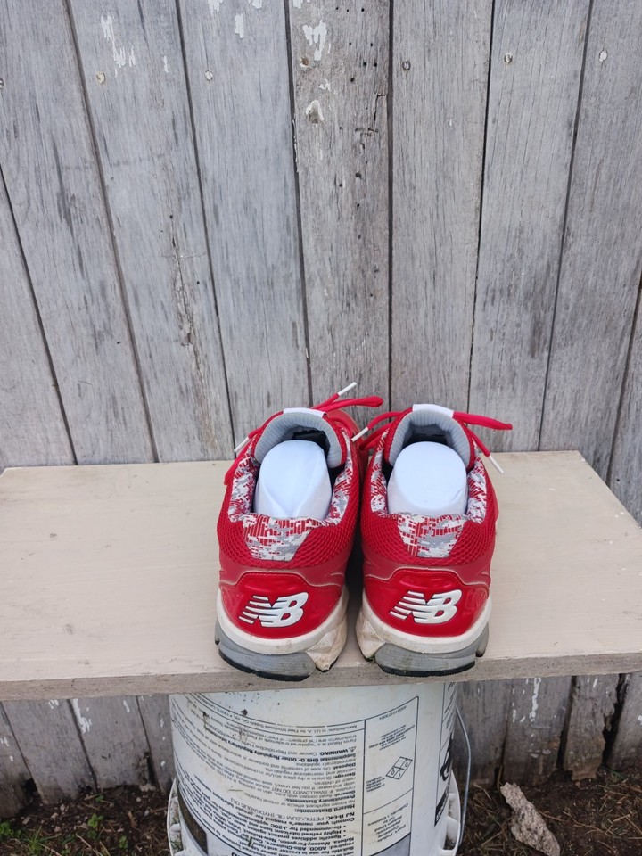 New Balance T1000 Turf Low Mens Size 12 Red Running Outdoor Baseball ...