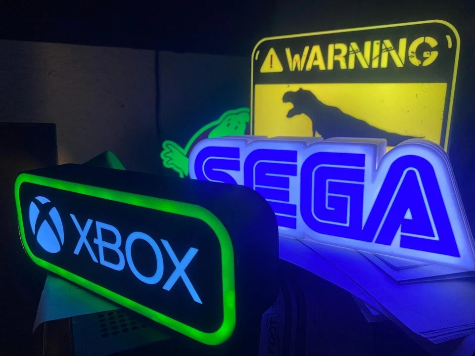 Xbox LED Light Sign | 3D Printed Gamer Decor | Night Light for Gaming ...