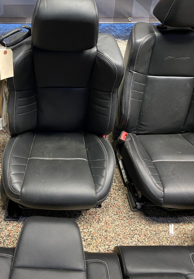 2016 Dodge Challenger Hellcat OEM Full Black Leather Front Rear Seats ...