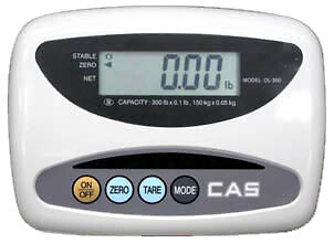 CAS DL Series Bench Scale CAS DL-300, 300 x 0.1 lb / 150 kg x 0.05 kg ...