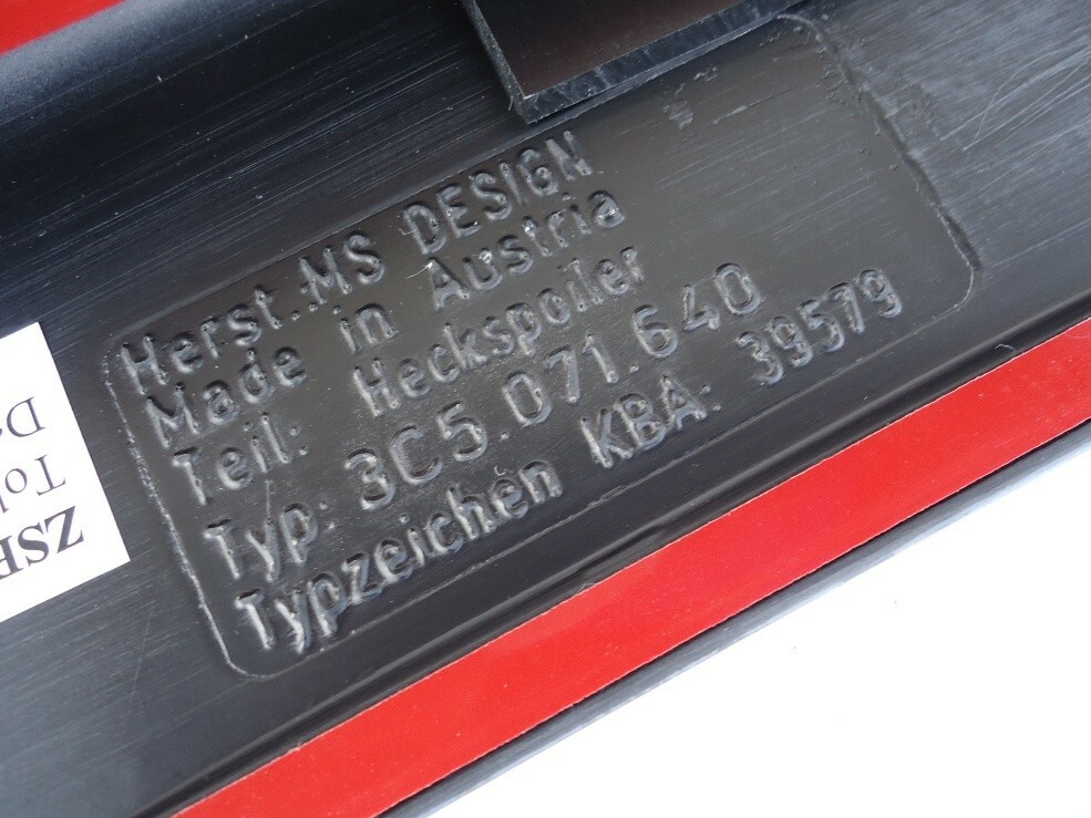 Painted Tornado Red LY3D G2 OEM Volkswagen VW Passat MK6 Rear Lip Trunk ...