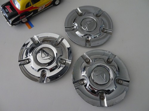 Set of 3 ALBA Chrome Custom Wheel Center Cap # N/A, 5-7/8" Inches on ...