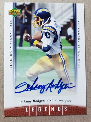 2006 Upper Deck UD Legends Football Johnny Rodgers San Diego Chargers ...