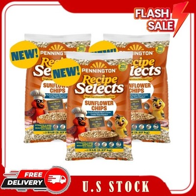3 Bag Pennington Recipe Selects Sunflower Chips, Dry Wild Bird Food ...