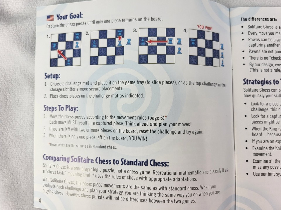 Thinkfun Solitaire Chess Logic Puzzle Game 60 Challenges | eBay