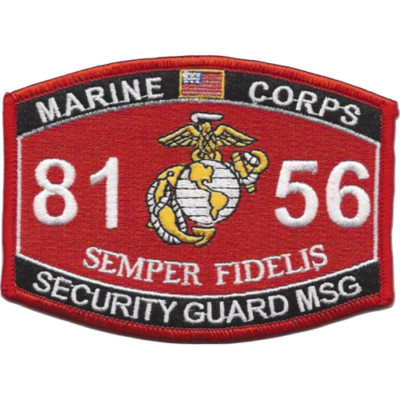 MOS 8156 SECURITY GUARD MSG HAT PATCH CAP US MARINES PIN UP SECURITY ...
