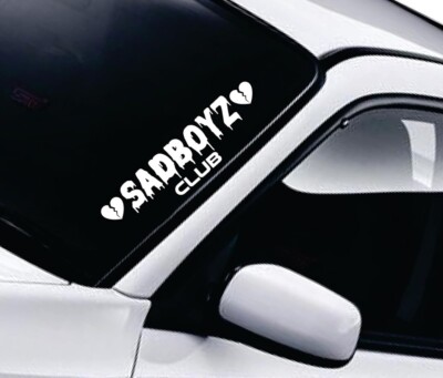 Sadboyz Club V6 Car Window Windshield Truck JDM Decal Sticker Banner ...