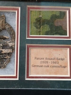 German Panzer Badge And Camouflage Fragment Relic Box | eBay