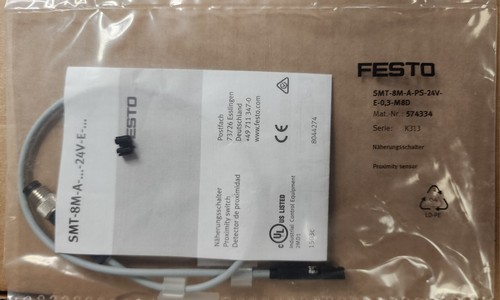 FESTO 574334 SMT-8M-A-PS-24V-E-0,3-M8D 574334 Proximity Sensor *USA ...