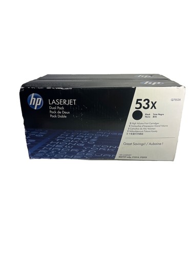 New HP Q7553XD 53X Black Toner Cartridge Dual Pack For LaserJet M2727 ...